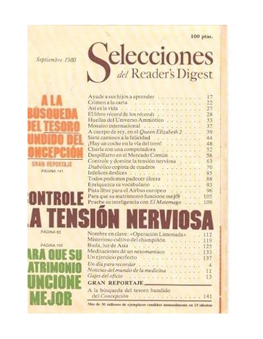 SELECCIONES DEL READER´S DIGEST Septiembre 1980
